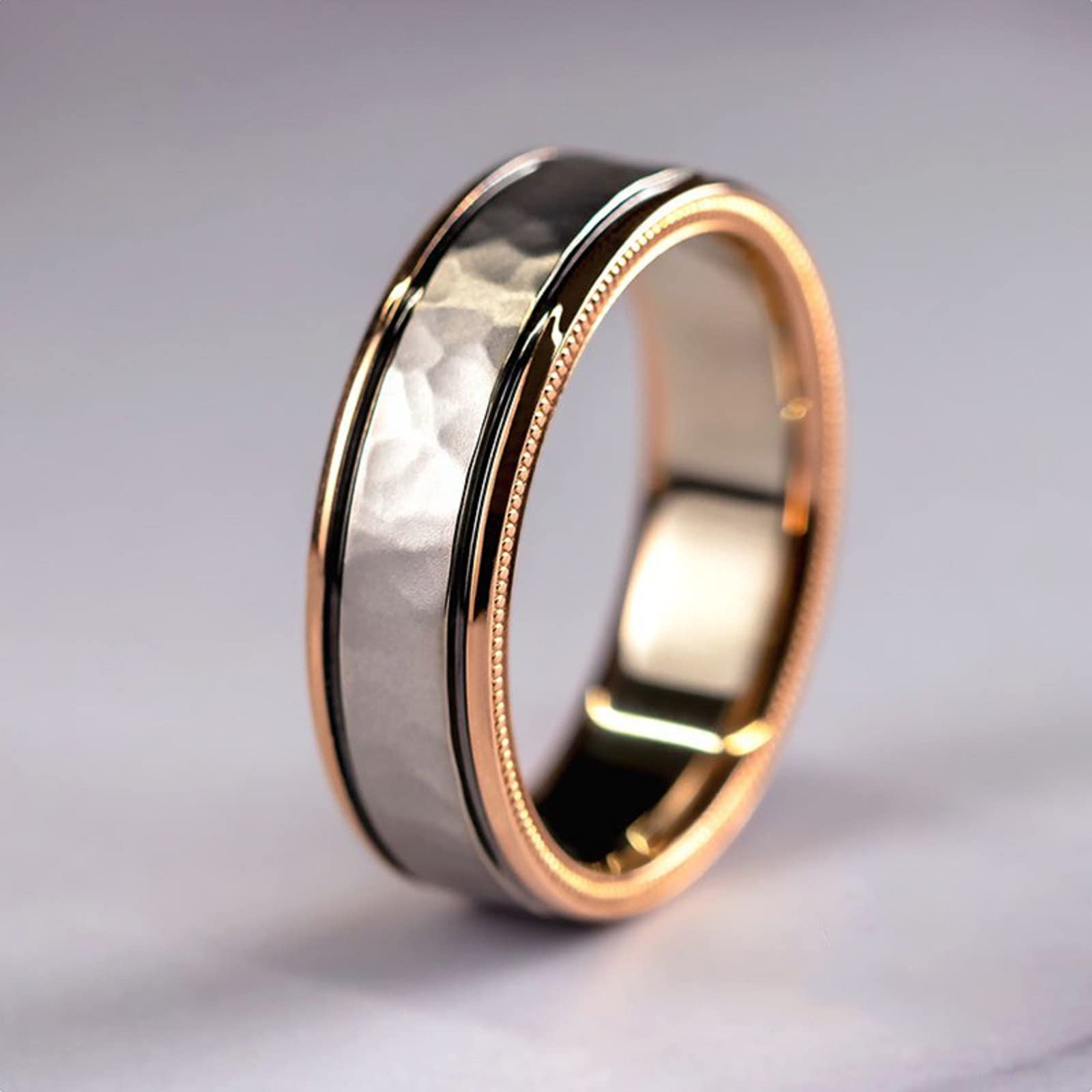 Engagement rings for couples set,3 pc His and Her Wedding Ring Set, Hypoallergenic Rose Gold Ring Set, Cubic Zirconia Bride Promise Rings Set,size 6-10 (8)