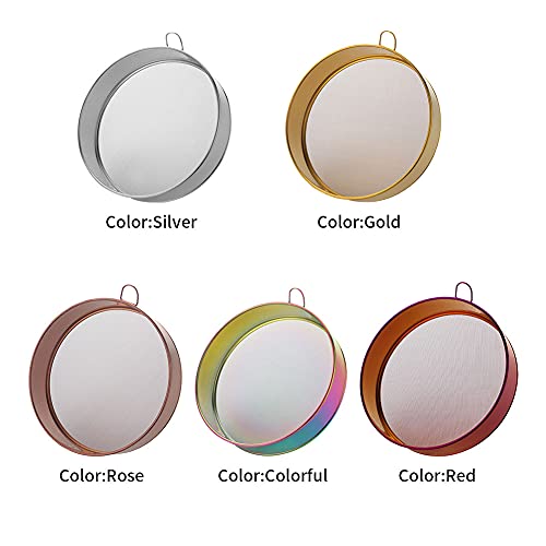 Flour Sieve, Sieve Fine Mesh Kitchen Home Stainless Steel With 80 Mesh Flour Sieve Durable Professional Round(Silver)