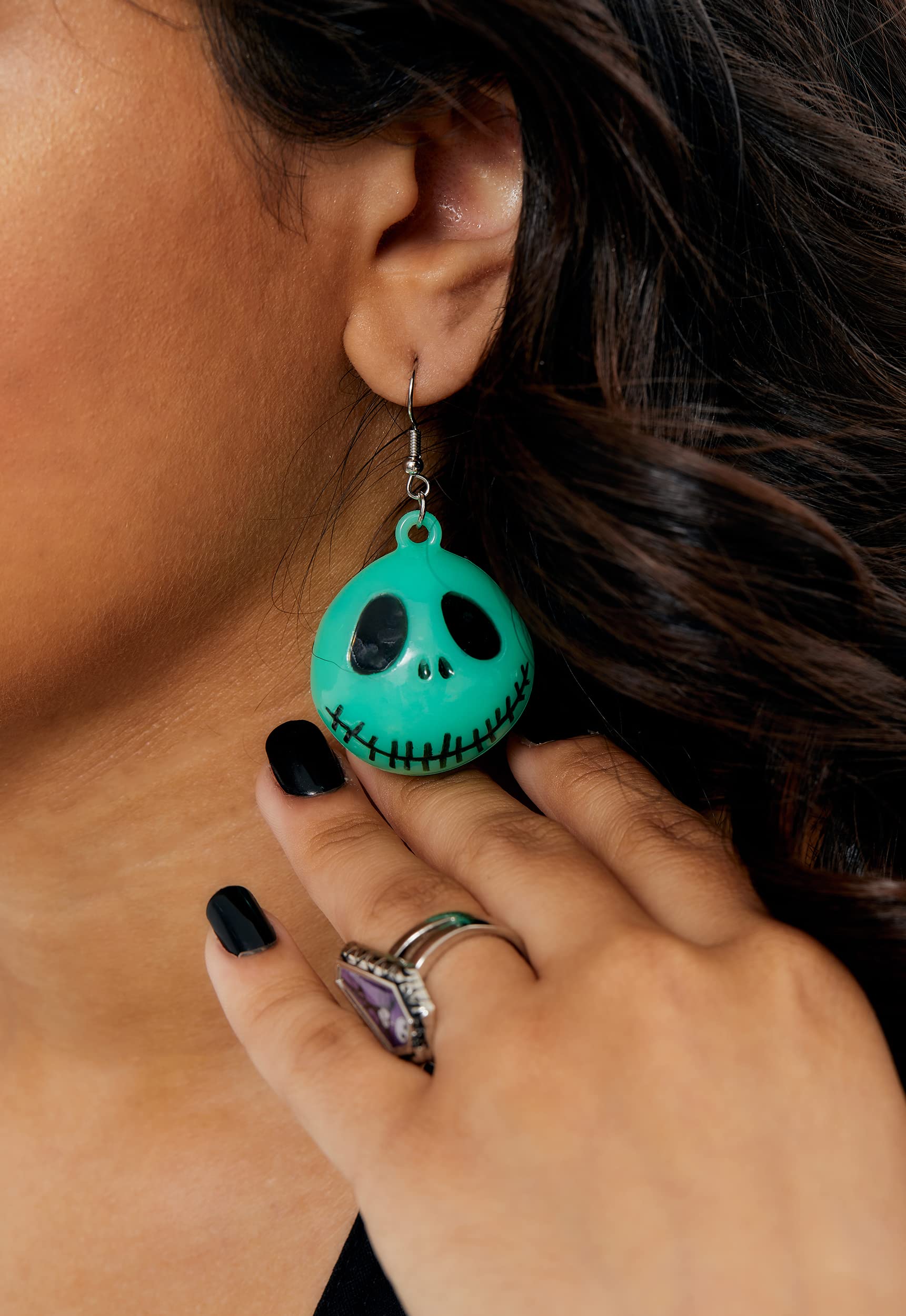 Disney The Nightmare Before Christmas Womens Earrings - Dangle Light-Up Earrings - Jack Skellington Earrings - Disney Earrings
