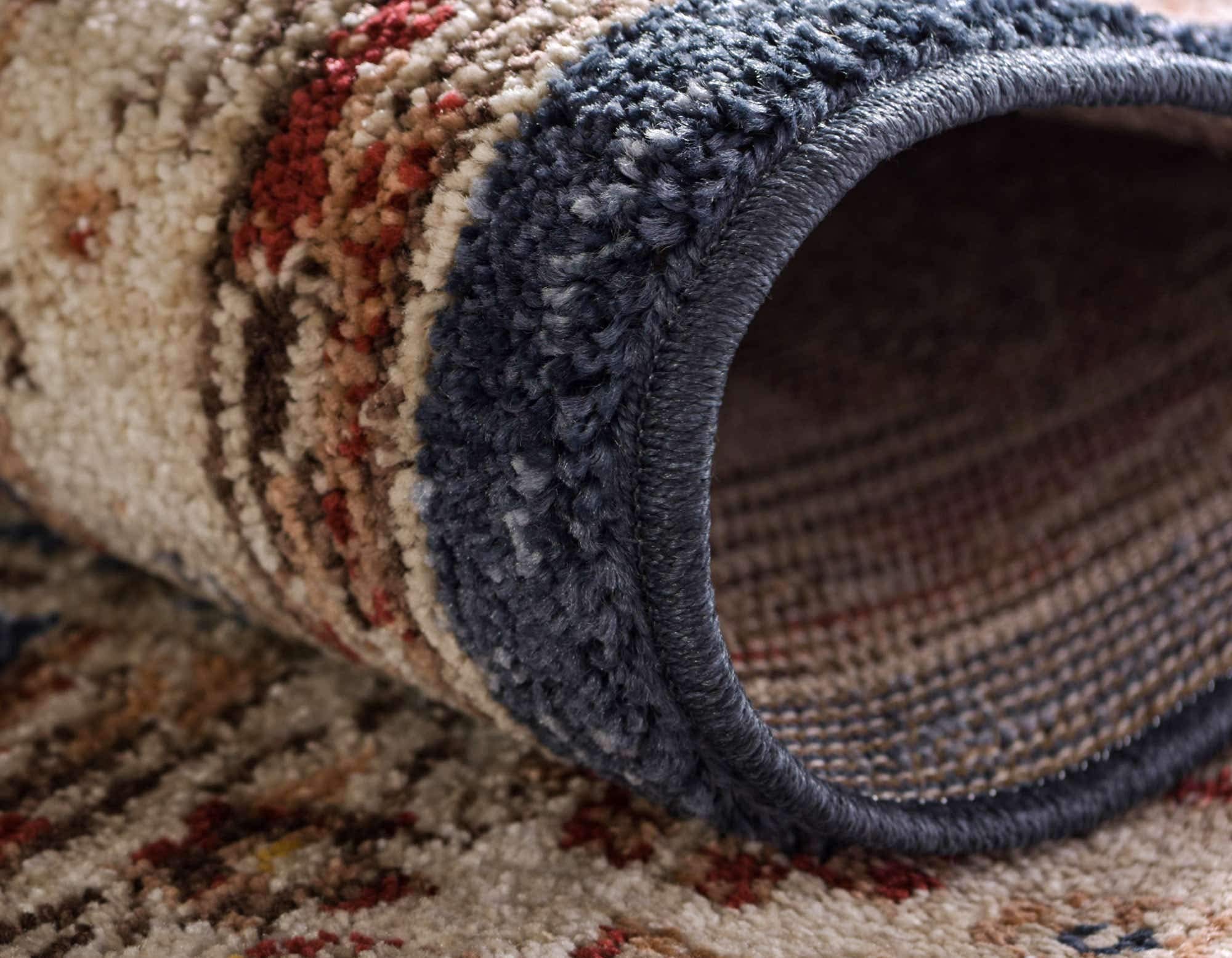 Unique Loom Utopia Collection Traditional Classic Vintage Inspired Area Rug with Warm Hues, 9' x 12' 2" Rectangle, Light Blue/Burgundy
