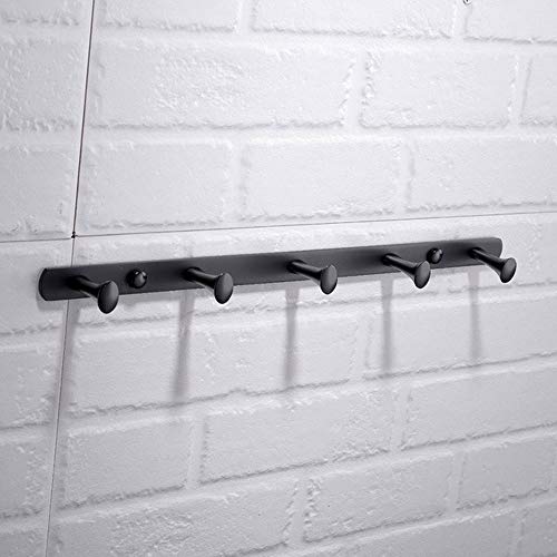 GOOFFY Door Metal Hooks for Hanging Oval Hook Wall Mounted Black Holes Hooks Kitchen Wall Door Coats Clothes Towel Hat Row Hooks Robe Hooks Hanger Hanger