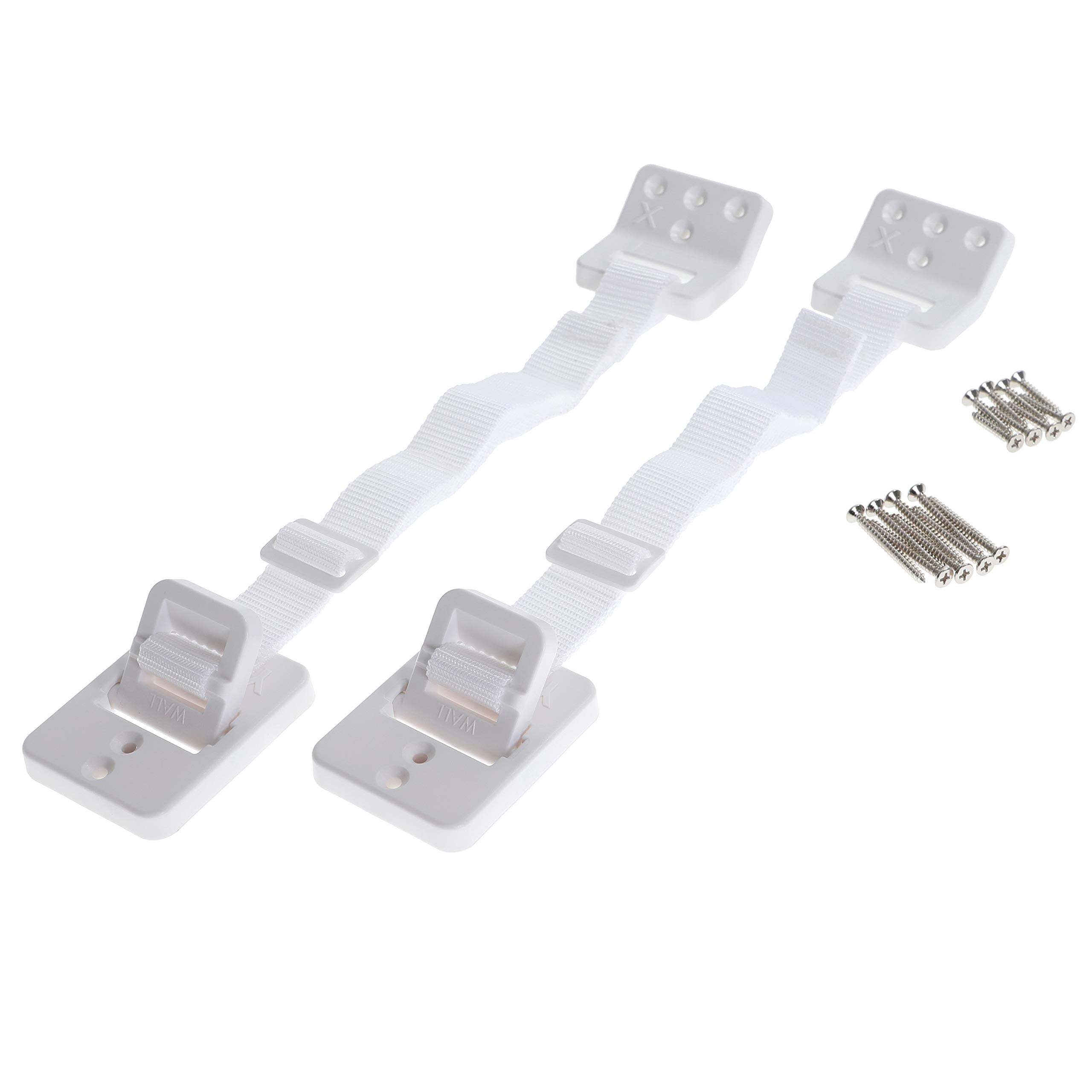 Dreambaby Hinged Anti-Tip Furniture Anchors, White