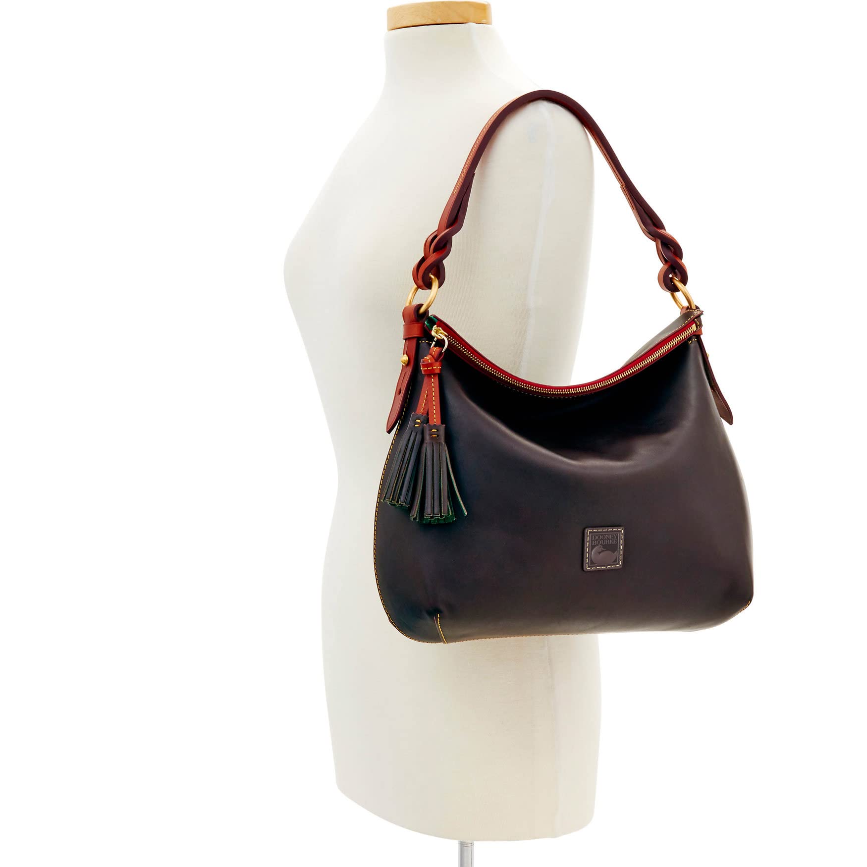 Dooney & Bourke Handbag, Florentine Twist Strap Hobo Shoulder Bag - Brown Tmoro