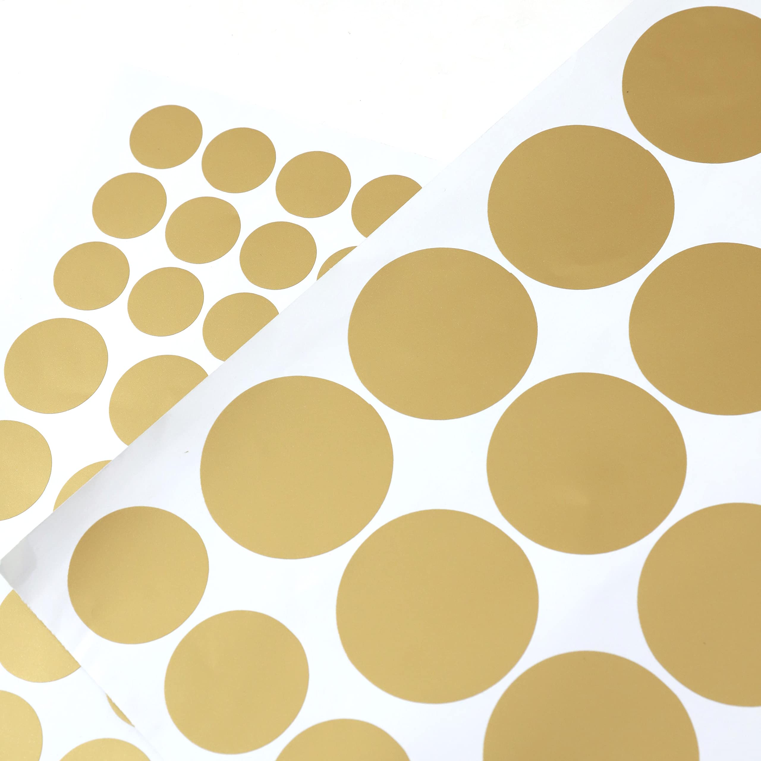 Gold Dot Wall Decal Set of 160 - Dots for Walls Nursery Wall Decals, Kids Room Decor or Classroom Decor - Removable Dots Wall Stickers