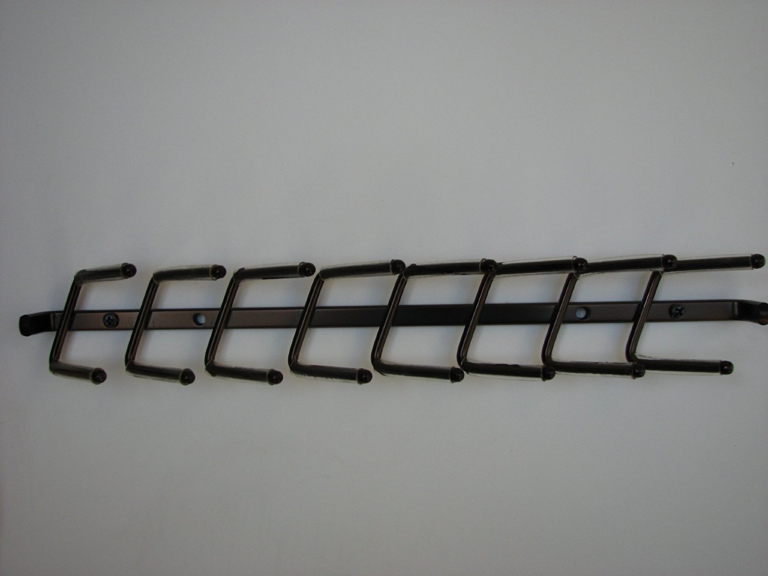 Wall Mount Stationary Tie Rack, Bronze 14"