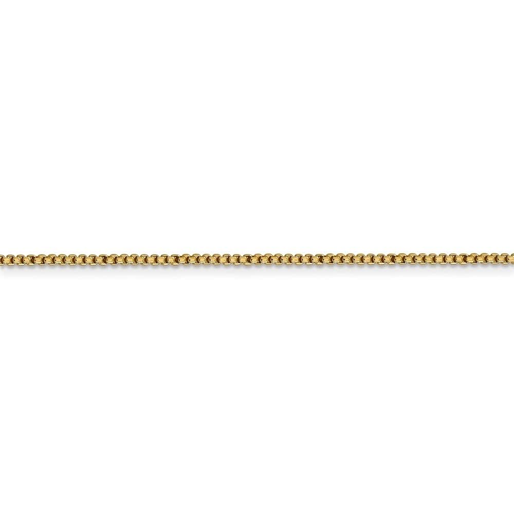 Diamond2Deal 14k Yellow Gold 1.5mm Hollow Round Box Chain Necklace 16"
