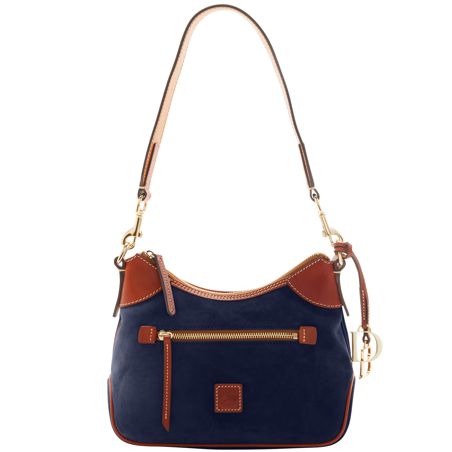 Dooney & Bourke Handbag, Suede Small Hobo Shoulder Bag - Navy