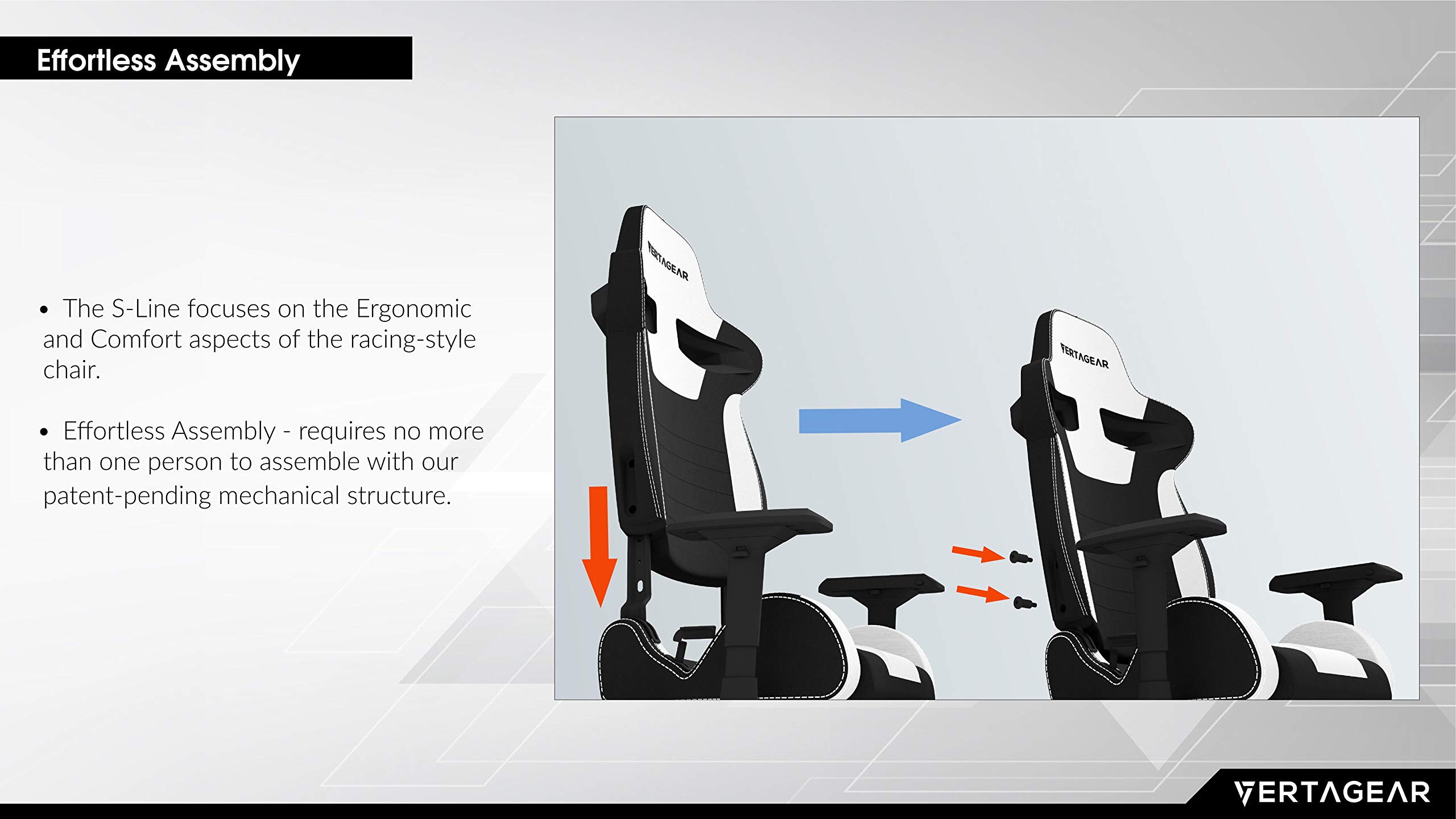 Vertagear S-Line SL4000 Racing Series Gaming Chair - White/Green (Rev. 2)