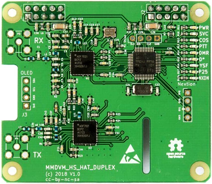 GOOZEEZOO MMDVM Duplex Hotspot Module Dual Hat with V1.47 Support P25 DMR YSF NXDN DMR Slot 1 + Slot 2 for Raspberry pi (Without OLED)