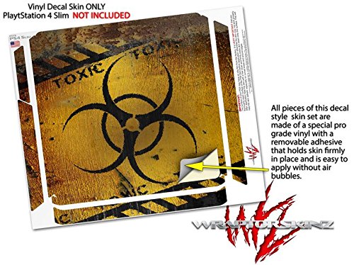 Vinyl Decal Skin Wrap compatible with Sony PlayStation 4 Slim Console Toxic Decay (PS4 NOT INCLUDED)