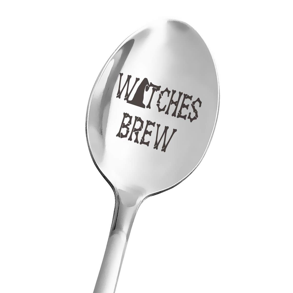 Funny Coffee Spoon Engraved Stainless Steel for Women Men Coffee Tea Lover Gift - Best Spoon for Kids Sister Teens Friends - Halloween Decor - Perfect for Birthday/Halloween/Christmas