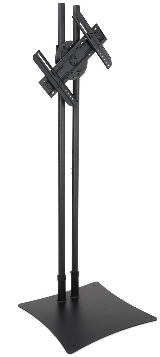 Displays2go 88 x 29 Inches Tall Flatscreen Stands, Supports 32-70 Inch Flat Screen Televisions, Steel Construction β Black (DSTANDBK)