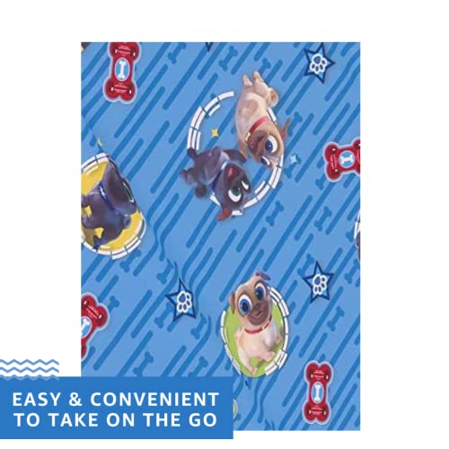 Disney Puppy Dog Pals - Blue, Grey, Yellow and Red Preschool Nap Pad Sheet