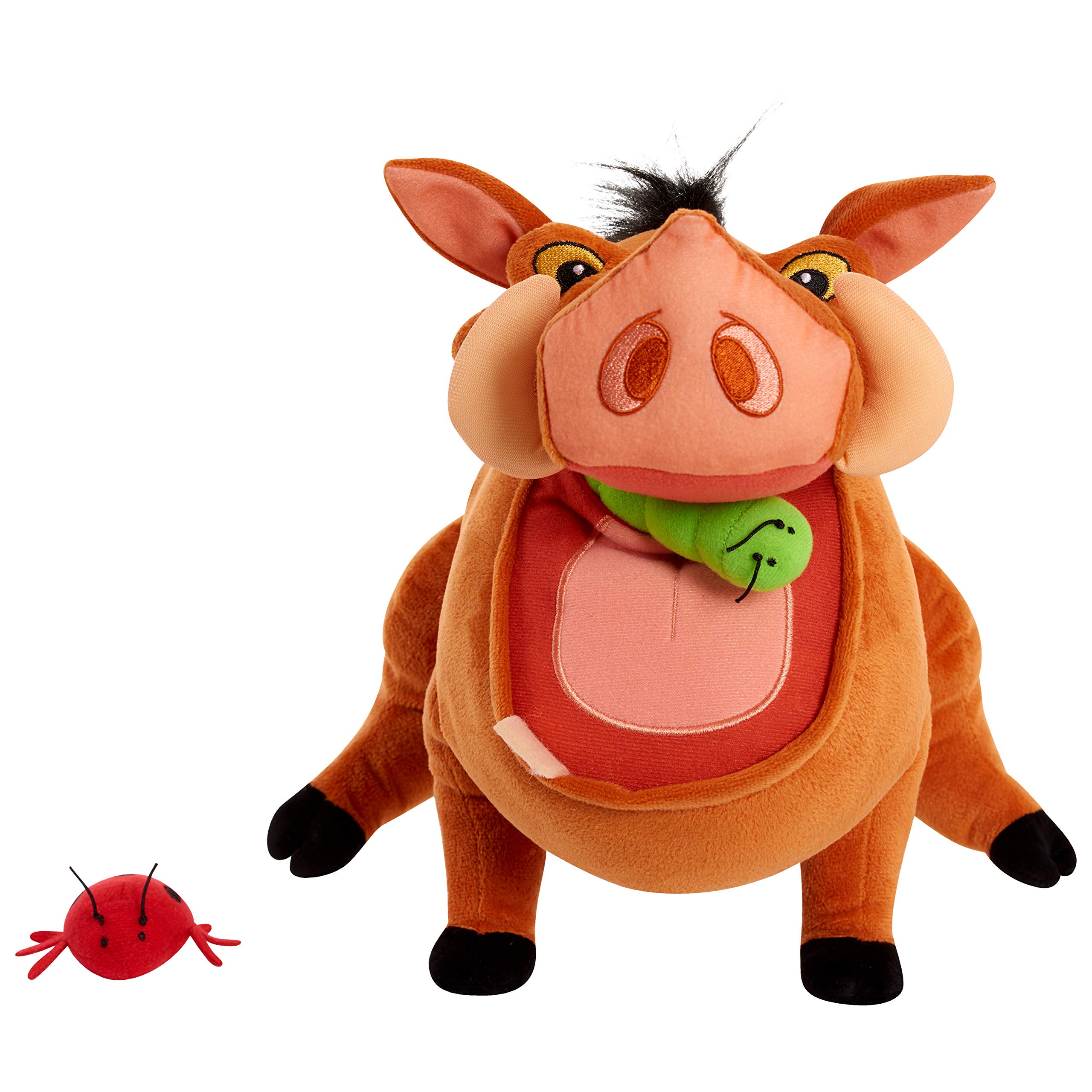 Disney's The Lion King Burping & Talking Pumbaa Plush, Interactive Plush with Sounds, Amazon Exclusive