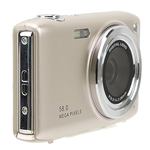 Digital Camera, Digital Video Camera Multifunction Face Recognition 16X 58M 4K Outdoor (Gold)