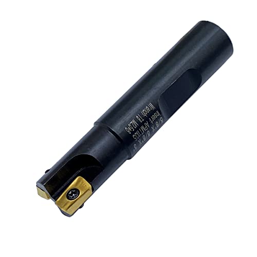 GBJ 5/8" * 5/8 * 3β-2T +2pcs APMT1135PDER 90 Β° Indexable End Mill Holder Carbide Inserts Machining Steel,Iron Square Shoulder Face milling Slotting Milling Arbor (5/8" * 5/8 * 3β-2T + APMT1135PDER)