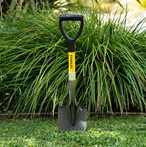 Stanley Garden BDS7148T Mini D-Handle Round Point Shovel, Yellow