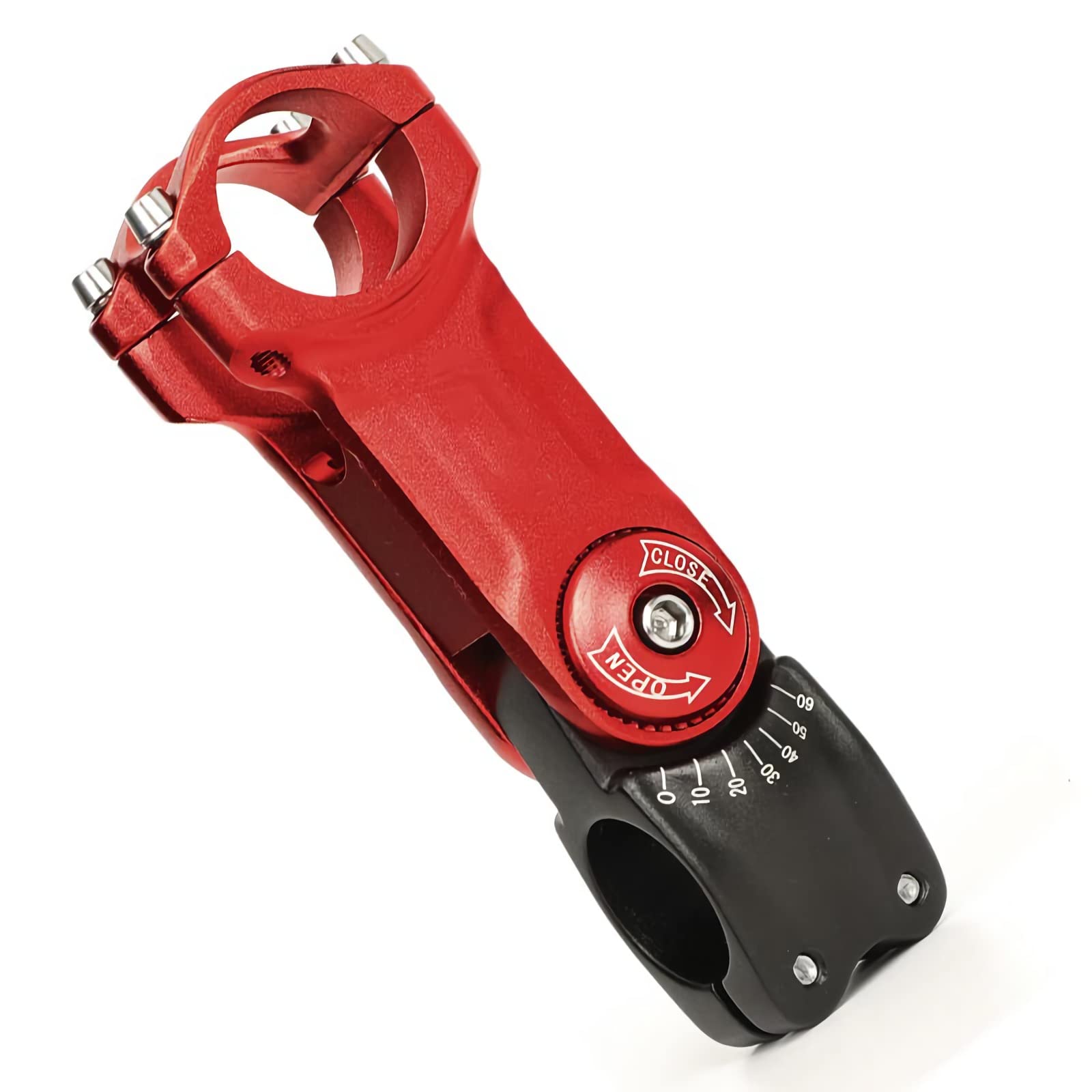 Diathou 31.8 Adjustable Stem 90mm / 110mm 0~60 Degree MTB Adjustable Handlebar Stem for Most Mountain Bike Road Bike MTB (Only Fit 1.25"/31.8mm Handlebar)