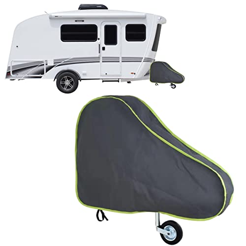 Trailer Hitch Covers, Universal Trailer Hitch Cover Waterproof Cover for Caravan, Tongue Jack Cover, PVC Tow Hitch Cover for Campervan, Caravan and Trailer