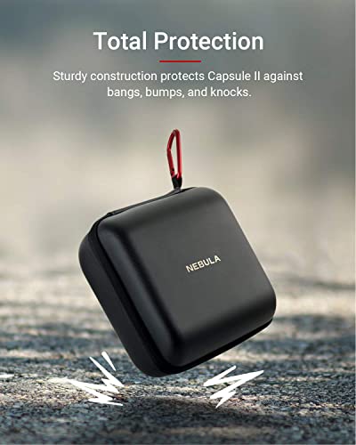 Nebula Capsule Max & Capsule II Official Travel Case, by Anker, Polyurethane Leather, Soft Ethylene-Vinyl Acetate Material, Splash-Resistance, Premium Protection Projector Travel Case