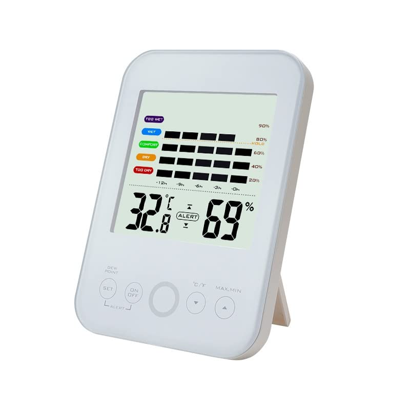 LNYHLXS Household Indoor Digital Hygrograph Touch Screen Electronic Thermometer Hygrometer Bedroom Thermometer