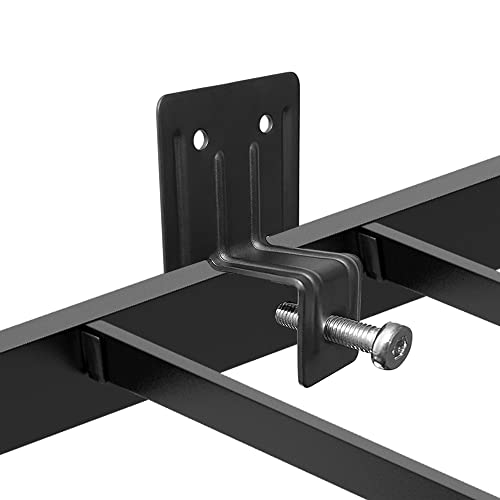 Non Slip Mattress Gaskets for Bed Frame, Mattress Holder in Place Gripper, Mattress Gaskets Anti-Slip Baffle Fit for Metal Bed Frames Wide Applicability Mattress Holder Easy to Assemble 6 pcs (Black)