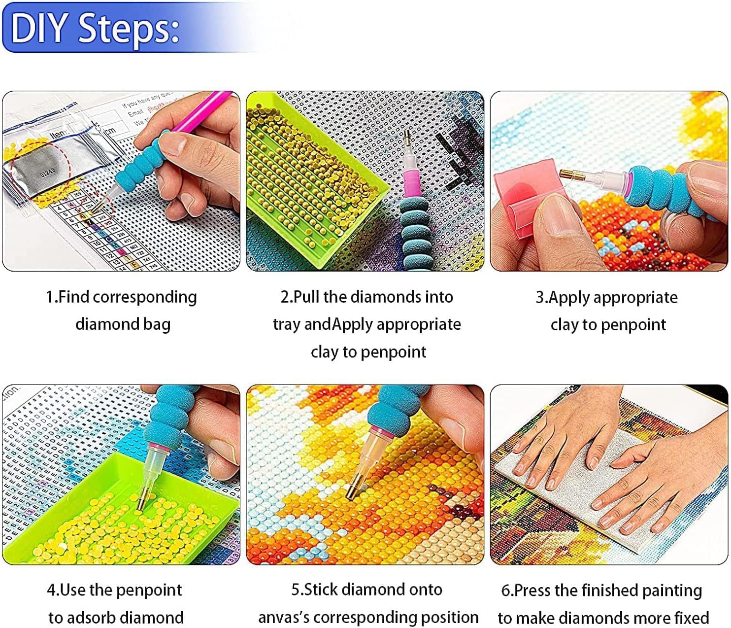 DIY 5D Diamond Painting Kits 16X20 Inch,Round Full Drill Crystal Rhinestone Embroidery for Home Wall Decoration and Gift Options.