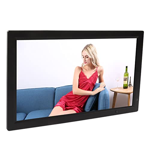 Digital Photo Frame, ABS HD 1080P Electronic Photo Album Black 24in Screen for Office (US Plug)