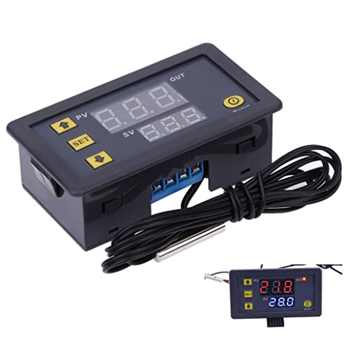 LNYHLXS Mini Digital Temperature Controller Thermostat Regulator Heating Cooling Control Thermoregulator Ensor(DC12V)