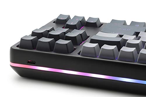 DROP CTRL High-Profile Mechanical Keyboard — Tenkeyless TKL (87 Key) Gaming Keyboard, Hot-Swap Switches, Programmable, Backlit RGB LED, USB-C, Doubleshot PBT, Aluminum (Black, Kaihua Speed Silver)