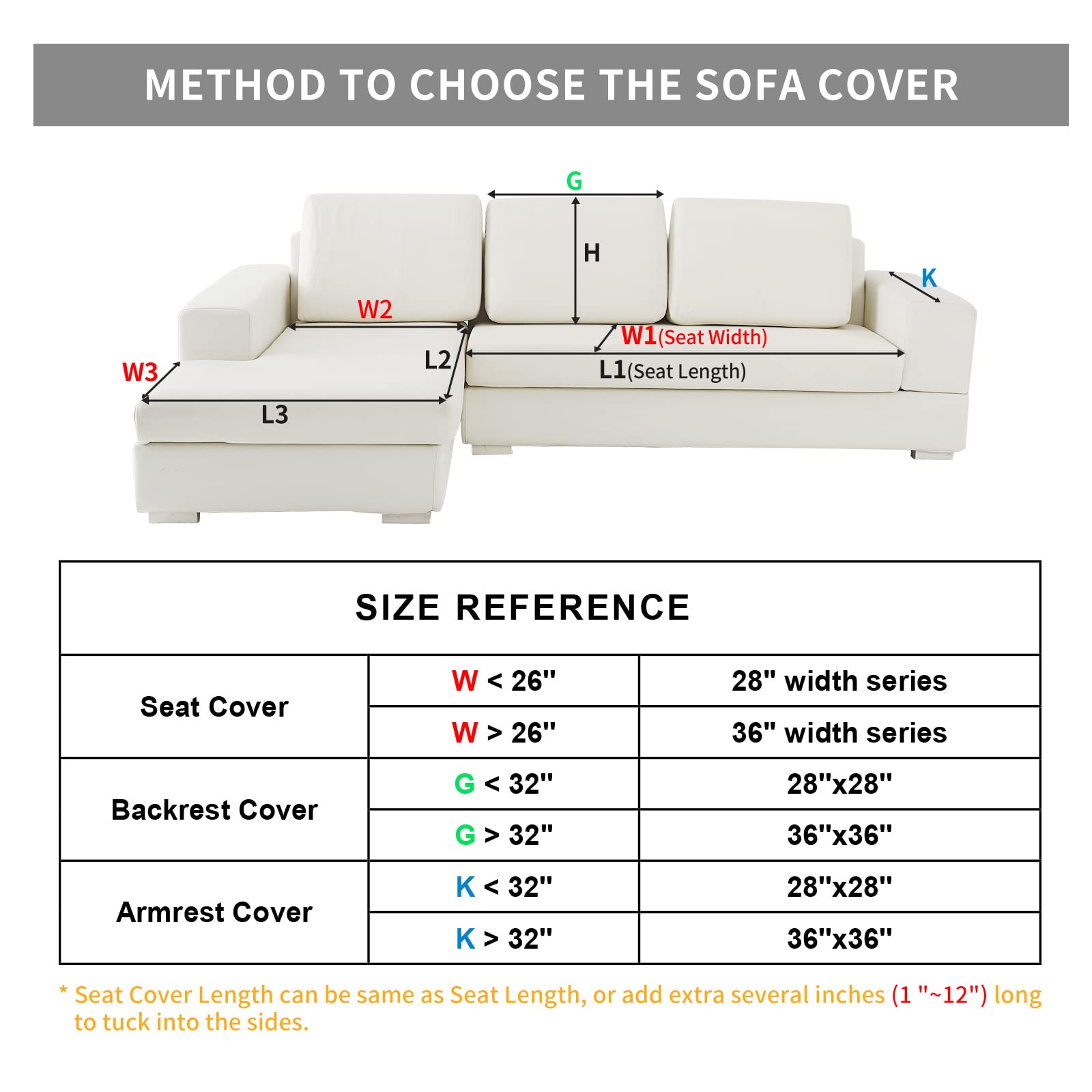 Deep Dream Couch Cover, Sectional Couch Covers, Sofa Covers for 3 Cushion Couch, Couch Cover for Dogs Pets Recliner Loveseat L Shaped, Anti-Slip Sofa Covers 36 x 94 Inch - Light Coffee(Only 1 Piece)