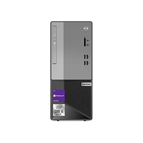 Lenovo V50t Gen 2 Business Desktop, Intel Core i5-10400, 32GB RAM, 1TB SSD, DVD-RW, HDMI, RJ-45, DP, No Wi-Fi, Windows 11 Pro, Black