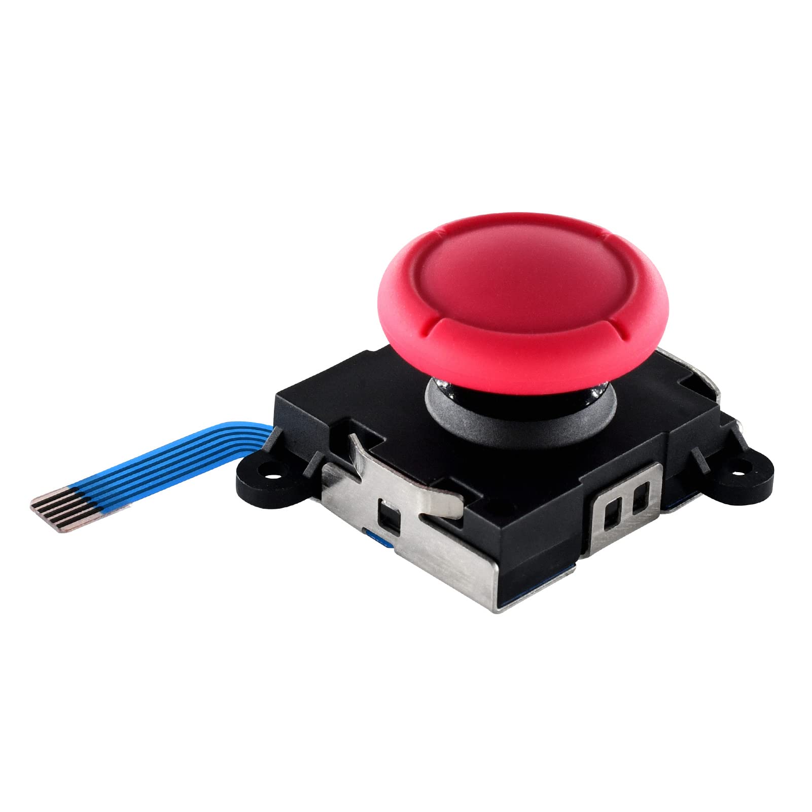 ENVPRFR 3D Joystick Thumb Stick Replacement for Nintendo Switch Joycon Controller & Switch Lite Accessories 2 Pack Left/Right Analog Joysticks & 4 Screws (Red)