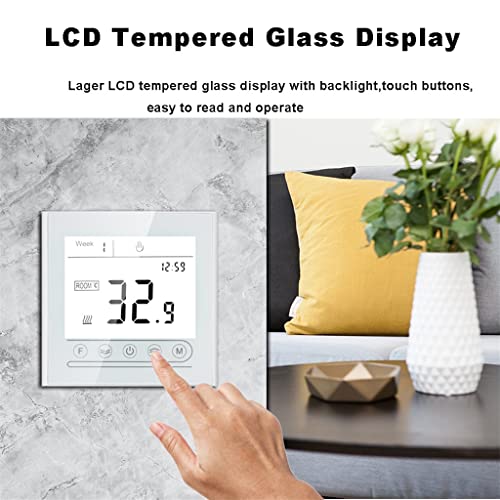 LNYHLXS Tuya Smart Thermostat Electric Floor Heating Water/Gas Boiler Temperature Remote Controller(GA)