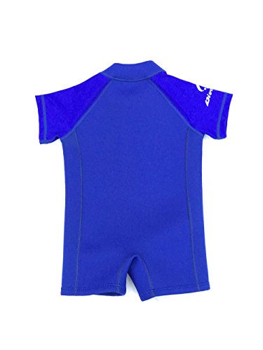 DIVECICA Baby Neoprene Rubber 2mm Bright Blue Diving Wet Clothes boy and Girl All Applicable (S(6-9month))