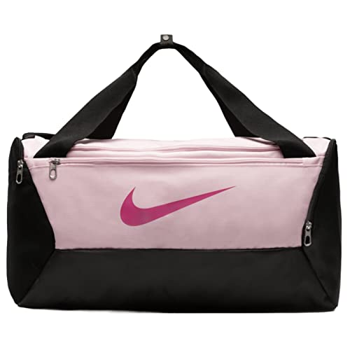 Nike Brasilia 9.5 Small Training Gym Sports Duffel Bag (Pink/Dark Pink/Black)