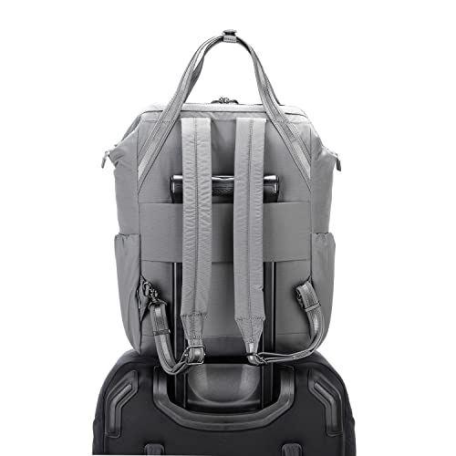 Pacsafe Women's Citysafe CX 17L Anti Theft Backpack-Fits 16 inch Laptop, ECONYL Gravity Gray, One Size