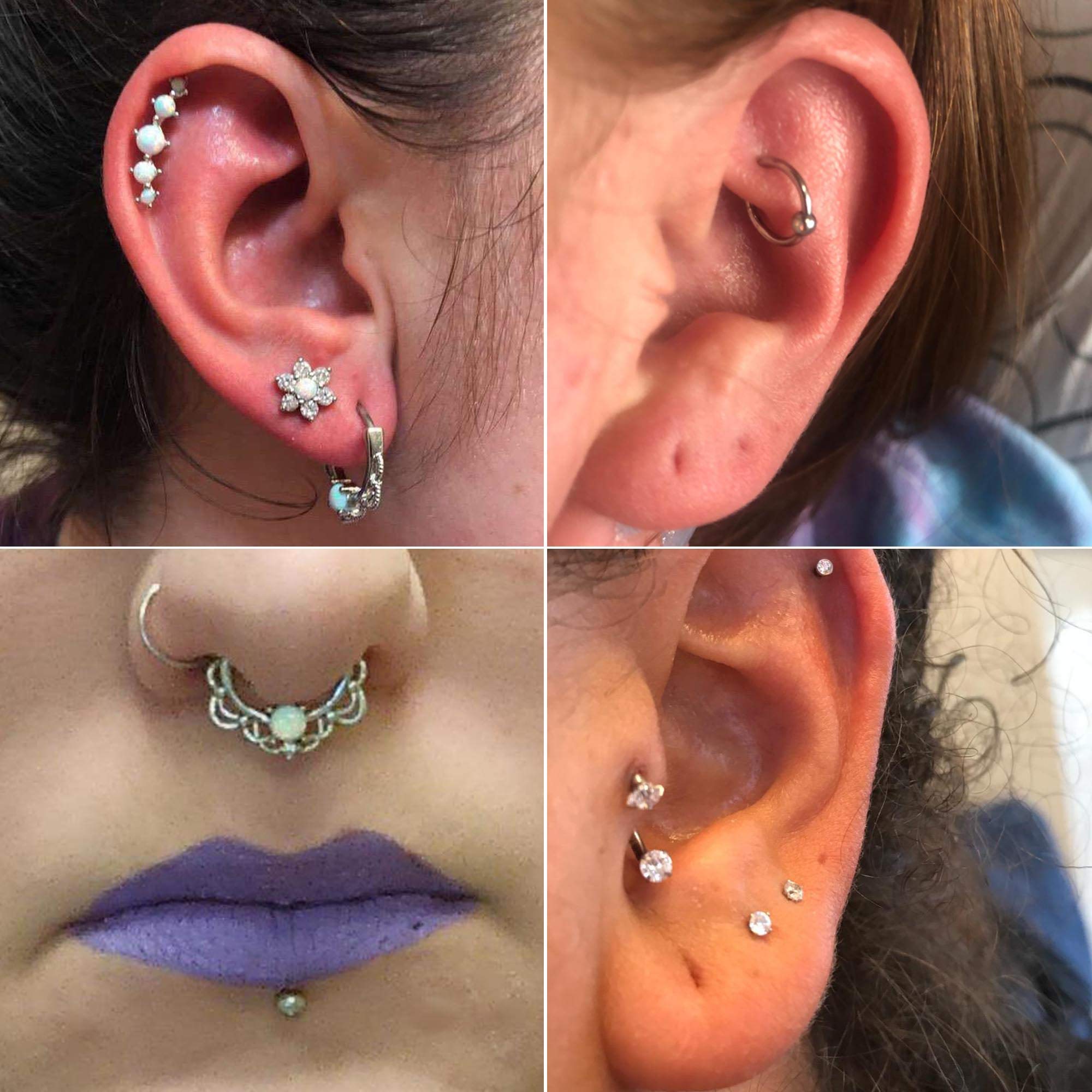 Drperfect Septum Rings 16G Stainless Steel Septum Clicker Daith Rook Helix Tragus Septum Piercing Jewerly