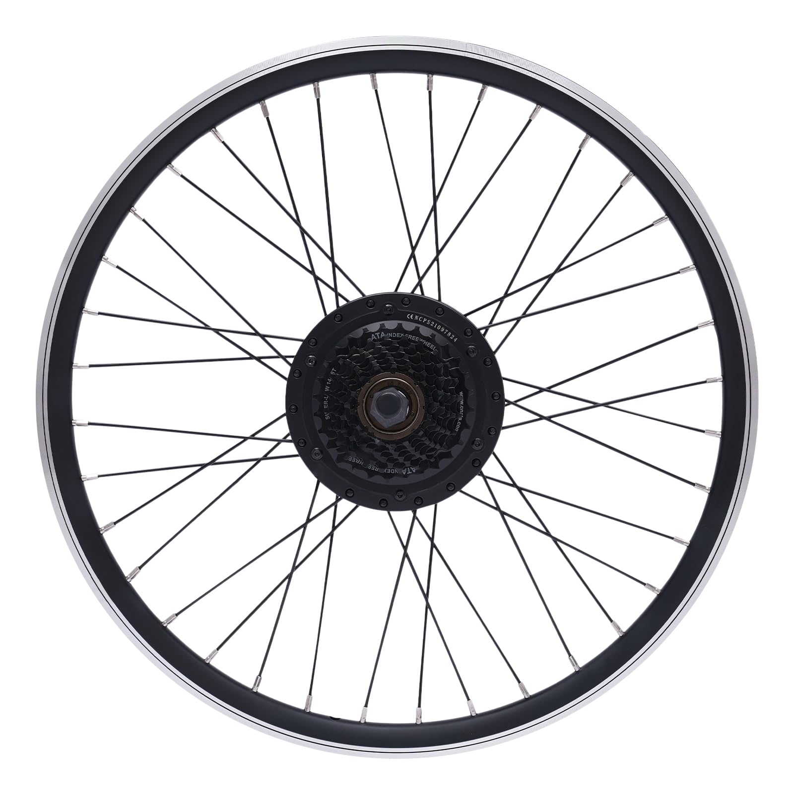 E-Bike Conversion Kit, 24" 36V 500W Rear Wheel Electric Bicycle Conversion Kit, 30-35km/h Flywheel Electric Bike Hub Motor Kit, Brushless Gear Hub Motor Kit, Dual Mode Controller