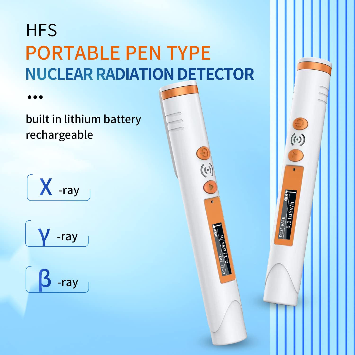 Geiger Counter Nuclear Radiation Detector,CHNADKS Upgraded d Personal Dosimeter,Beta Gamma X-ray Portable Handheld Radiation Monitor,Battery Powered (0.08uSv โ 50mSv)
