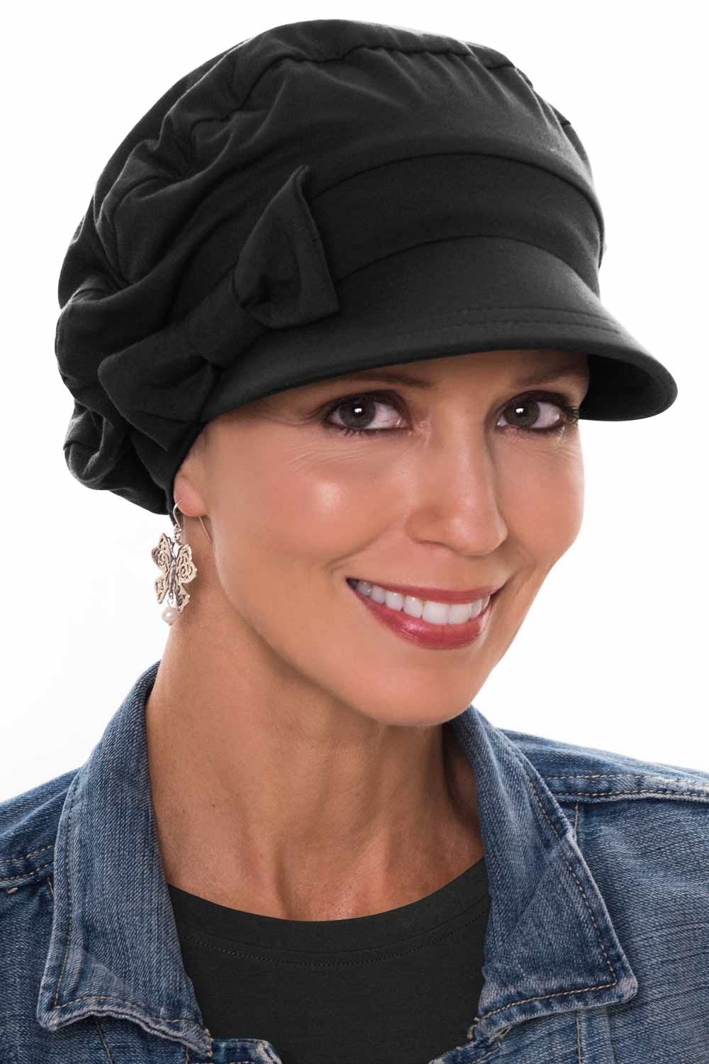 Versatility Newsboy Hat-Caps for Women with Chemo Cancer Hair Loss Luxury Bamboo - Cameo Pink