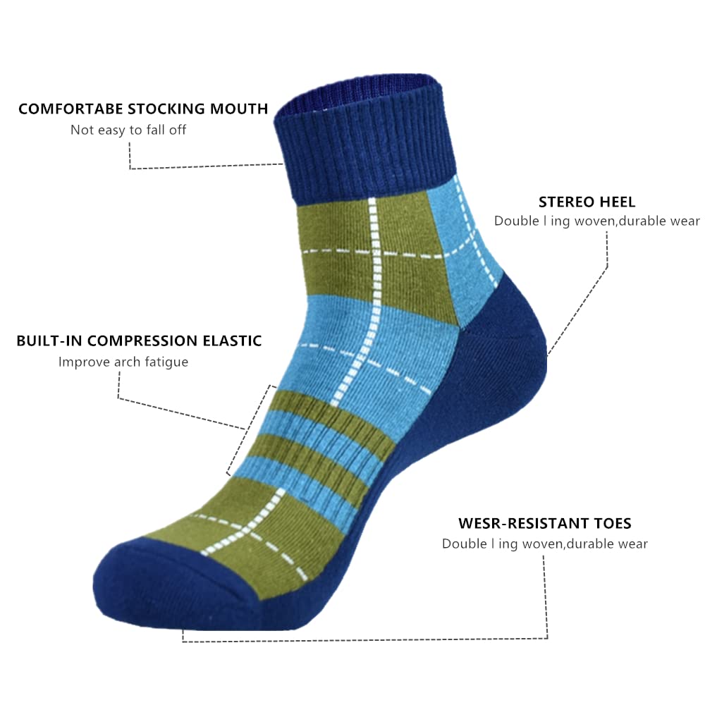 FLGYTH Men Socks- Low Cut Ankle Sock- Men Motion Short Socks Casual Colourful Novelty Cotton Socks 9-12