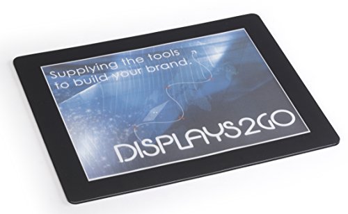 Displays2go Set of 20, Counter Mats with Rubber Non-Skid Bottom and Clear Lens, Tabletop Sign Holders Display 8.5 x 11 Graphics (CMTBK1185)
