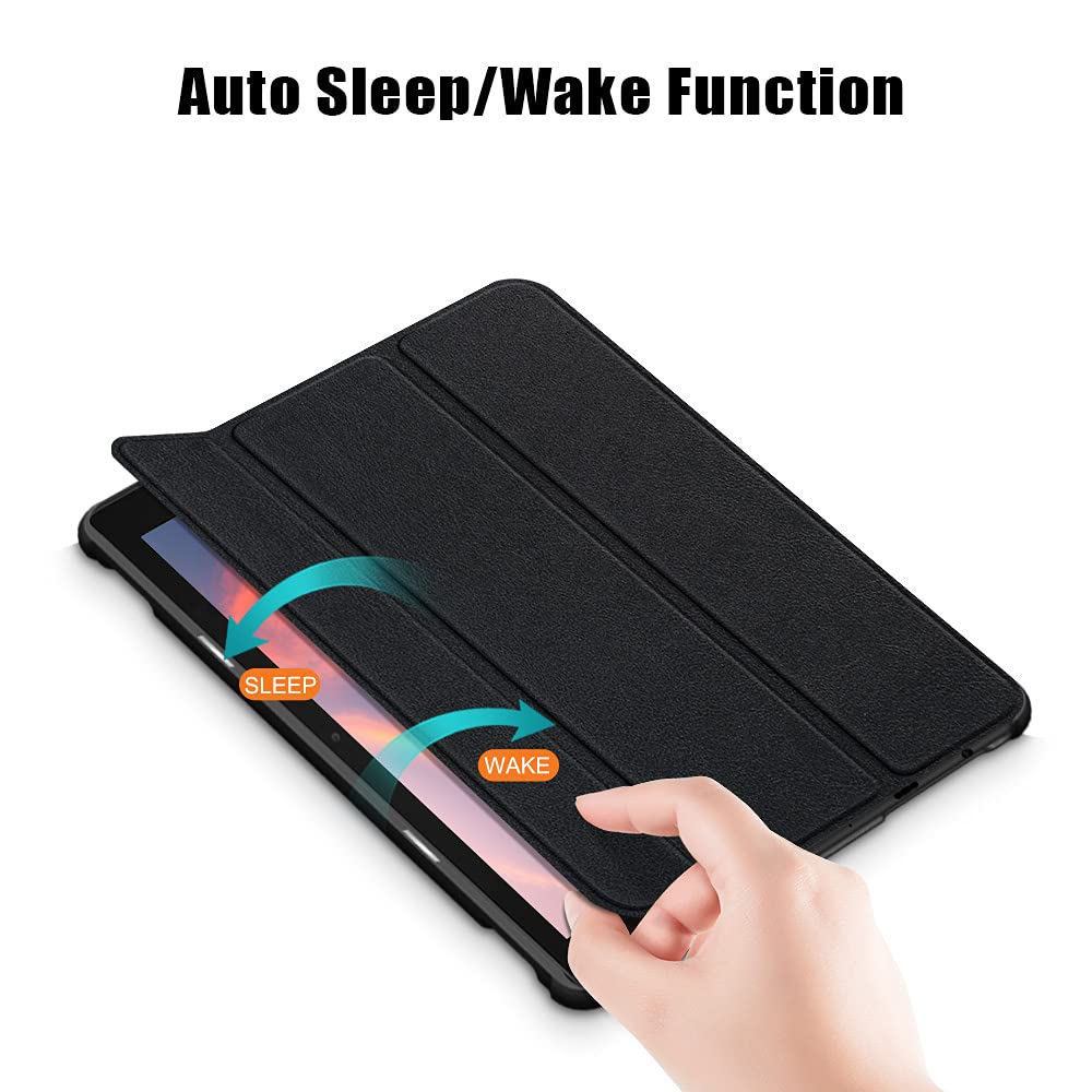 EpicGadget Case for Amazon Fire HD 10 / Fire HD 10 Plus (11th Generation, 2021 Released) - Lightweight Tri-fold Stand Auto Wake/Sleep Folio Cover Case + 1 Screen Protector and 1 Stylus (Purple)