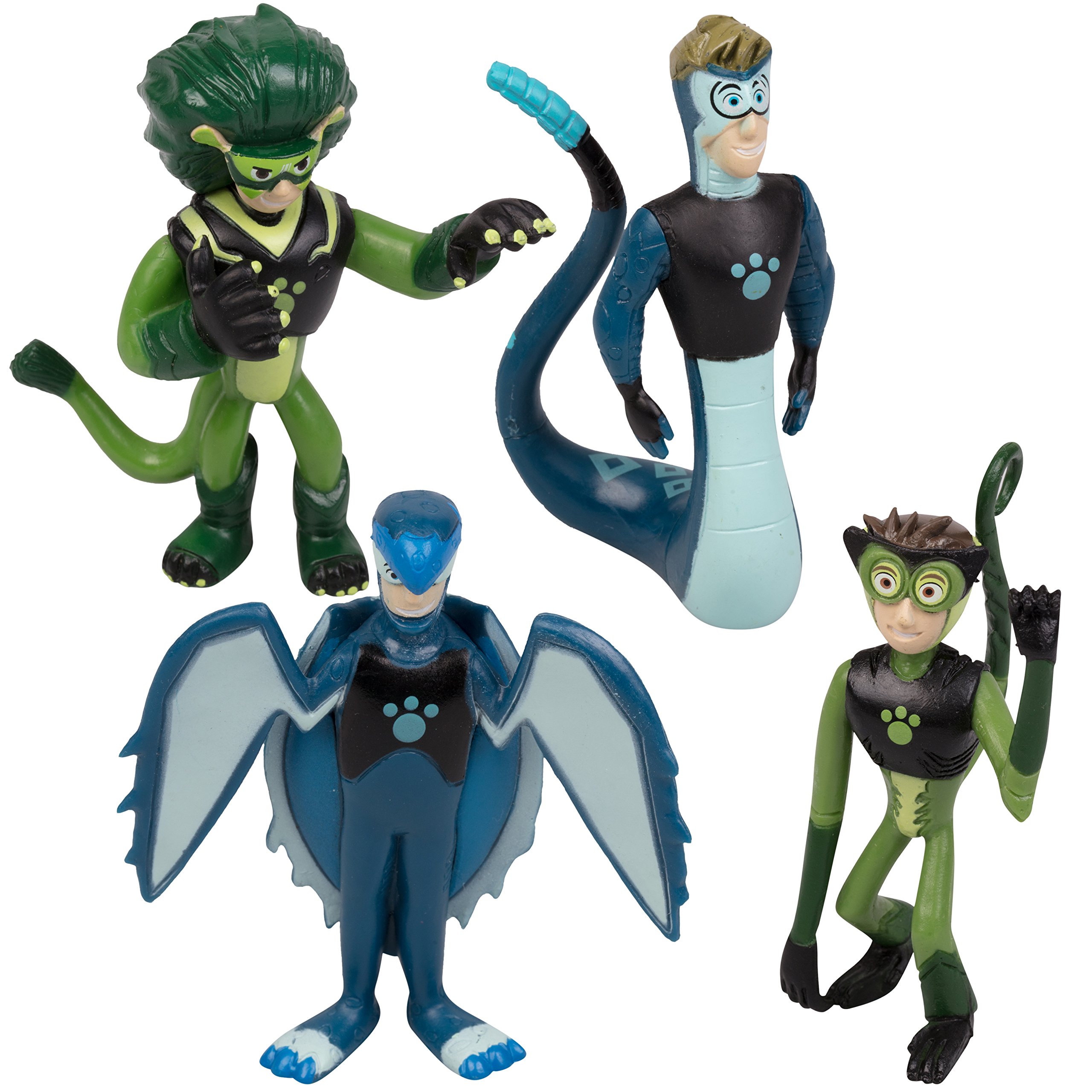 Wild Kratts 22-Pack Action Figure Set - Officially Licensed, Includes 3" Chris & Martin Kratt, Creature Figurines & Discs - Ages 3+