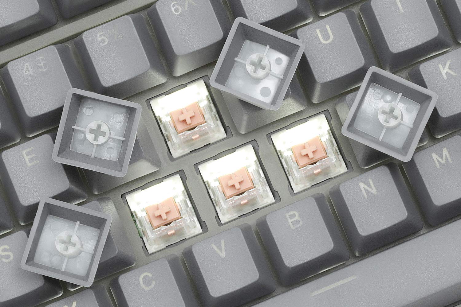 DROP ENTR Mechanical Keyboard — Tenkeyless Anodized Aluminum Case, Doubleshot Shine-Through PBT Keycaps, N-Key Rollover, USB-C, White Backlit LED, Tactile Switches (Green/Gray, Halo True)