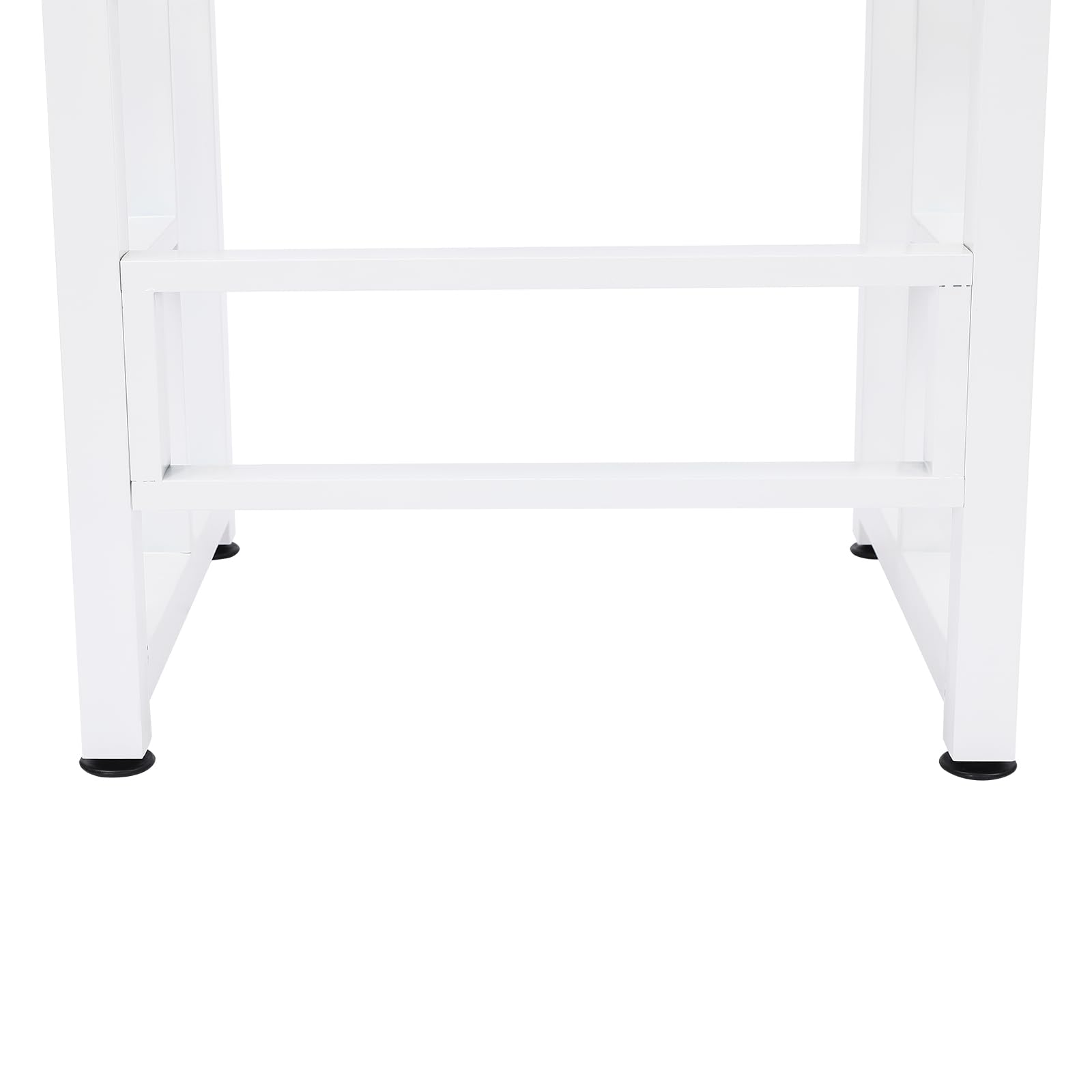 LOHISHILO Stacking Rack Stand, Heavy Duty Over Washer&Dryer Shelves with Adjustable Shelf, Space Saver Stackable Storage Shelf for Laundry Room Apartments Bedrooms (White& Light Walnut)