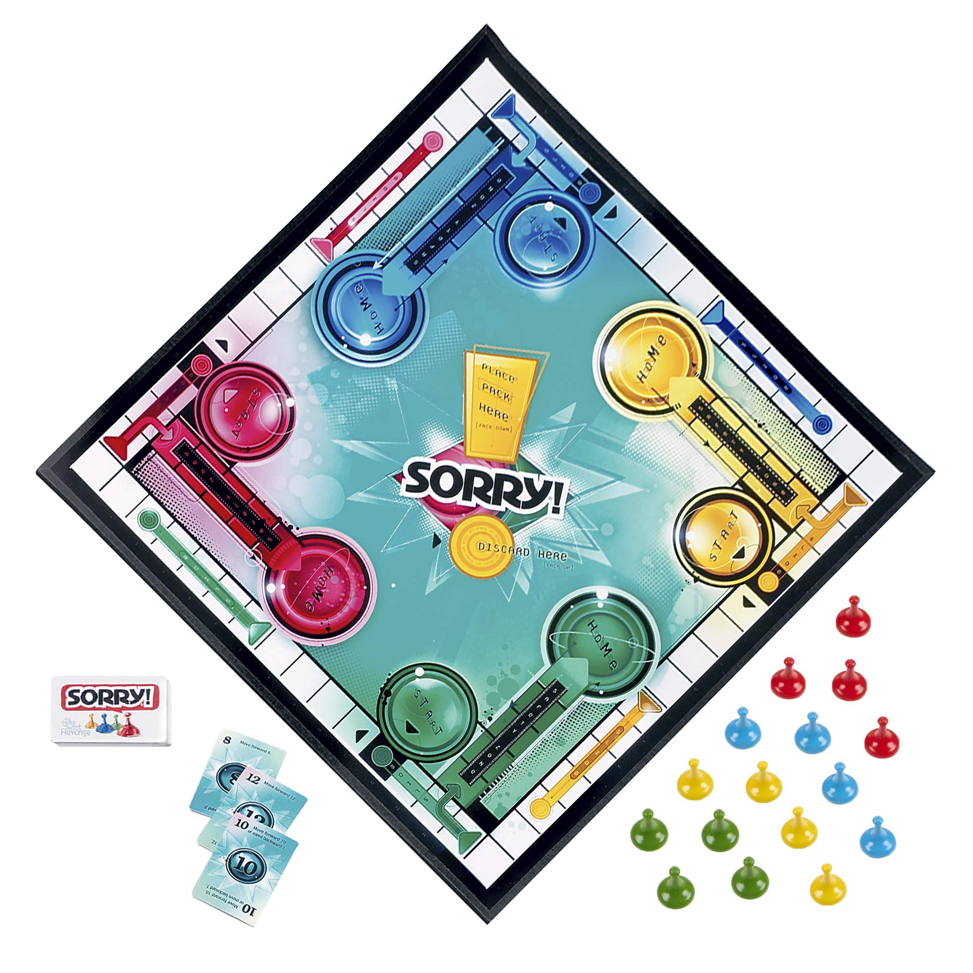 Sorry! Board Game for Kids Ages 6 and Up; Classic Hasbro Board Game; Each Player Gets 4 Pawns (Pawn Colors May Vary) β Amazon Exclusive