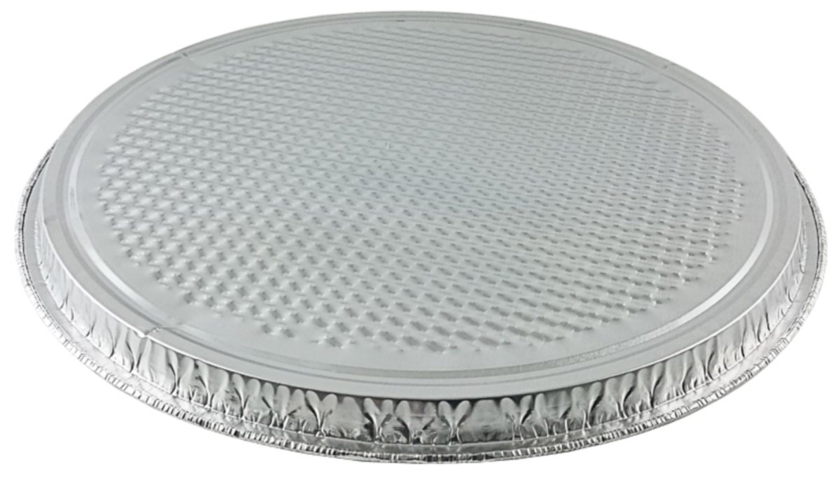 Handi-Foil 12" Aluminum Foil Pizza Pan - Disposable Waffle Bottom Baking Sheets (12)