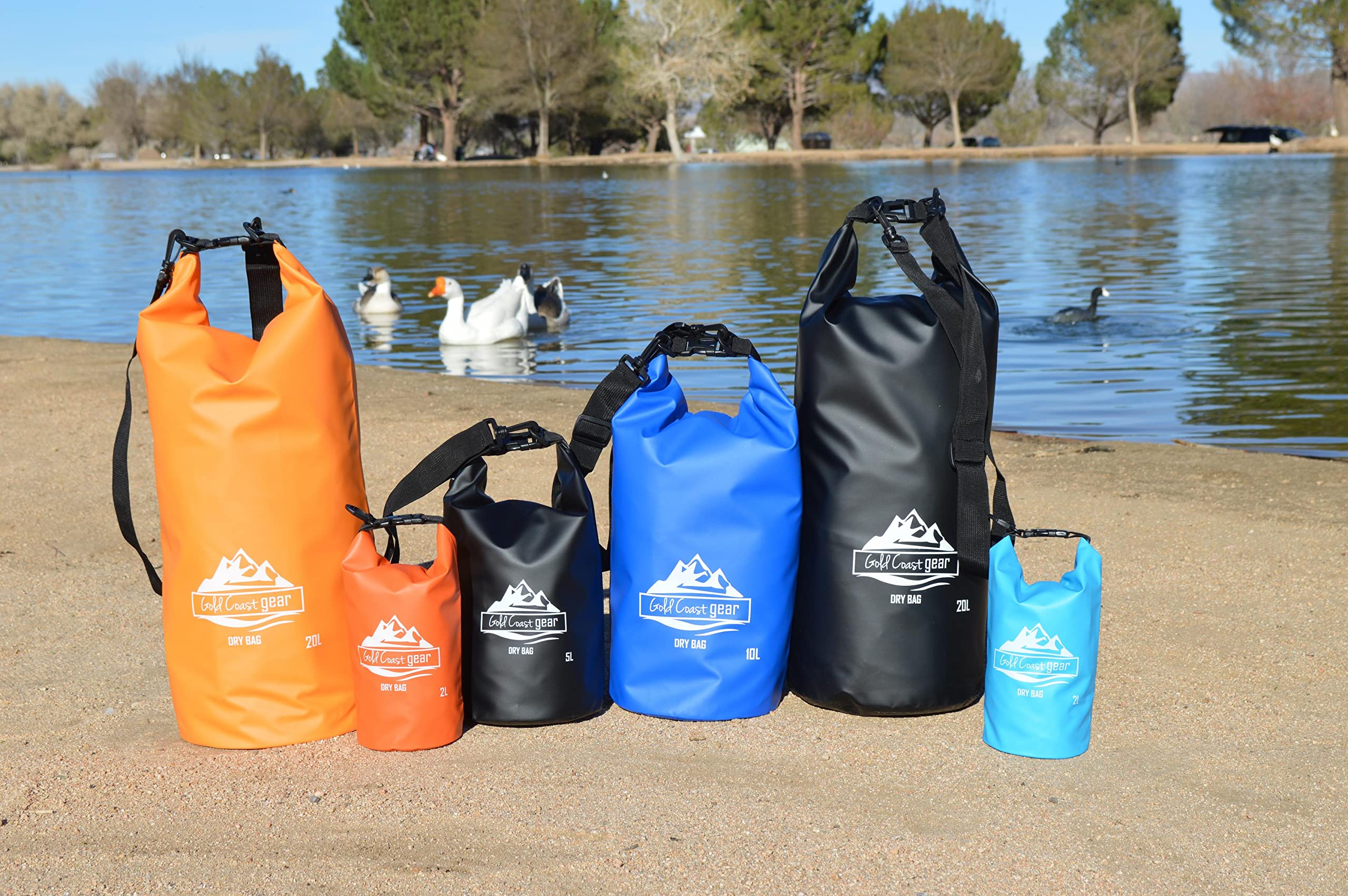 Dry Bag Waterproof Sack Multiple Sizes with Shoulder Strap (Red, 10L)